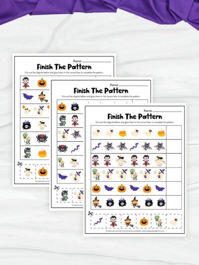 Free Printable Halloween Pattern Worksheets For Kids