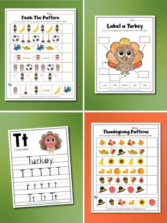 Turkey Leaf Craft (Free Printable Template)