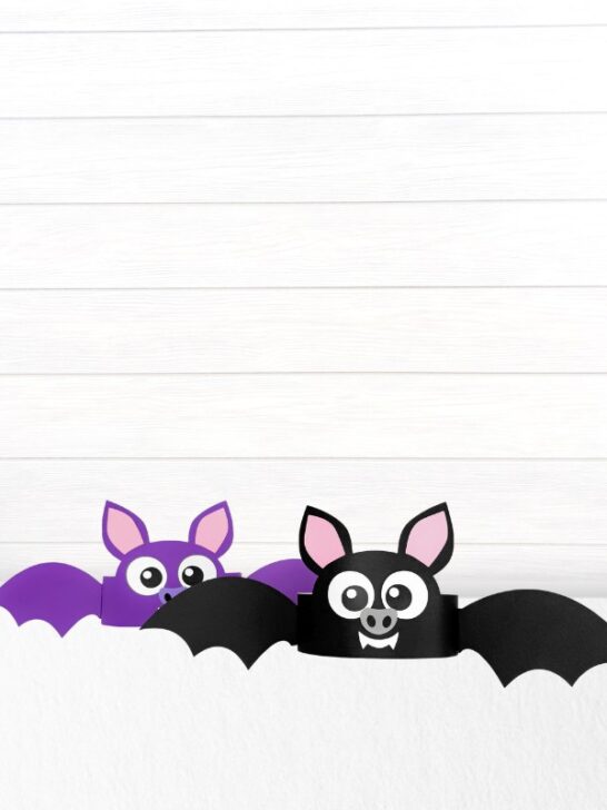 Bat Headband Craft For Kids (Free Printable Template)