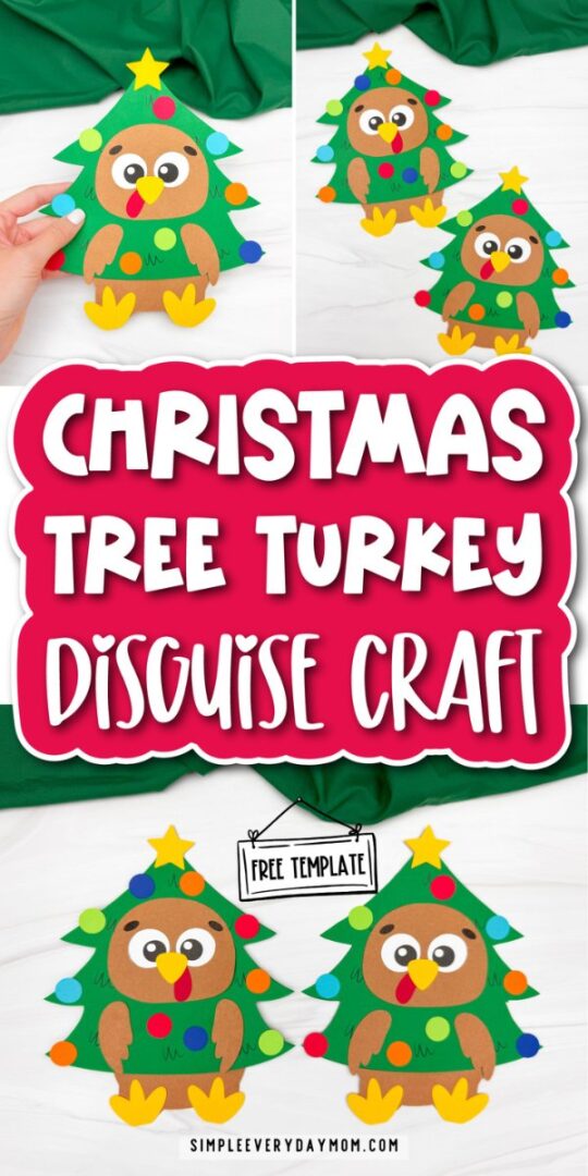 Christmas Tree Turkey Disguise (Free Printable Template)