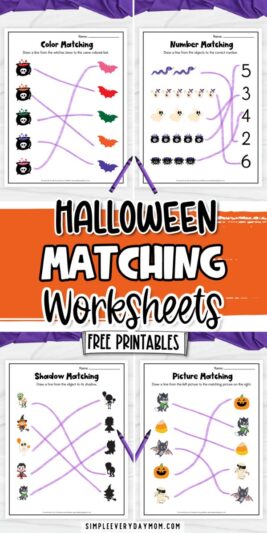 Free Printable Halloween Matching Worksheets For Kids