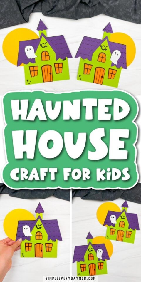 Haunted House Craft For Kids (Free PDF Template)