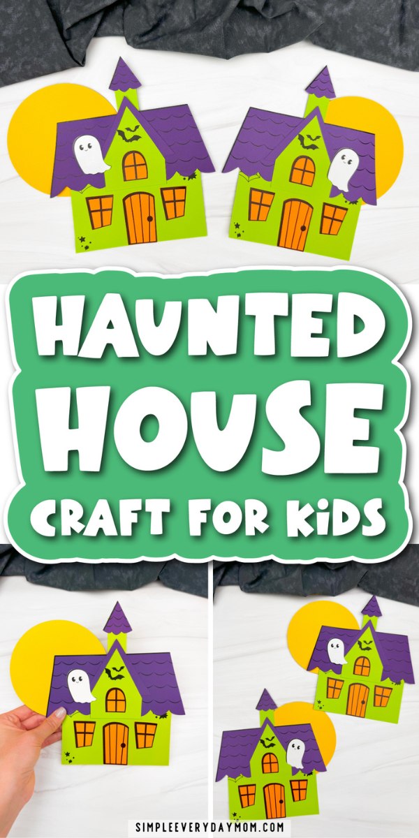 Haunted House Craft For Kids (Free PDF Template)