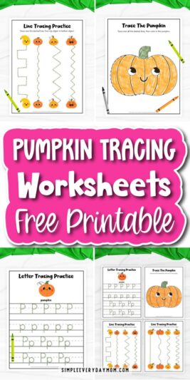 Free Printable Pumpkin Tracing Worksheets