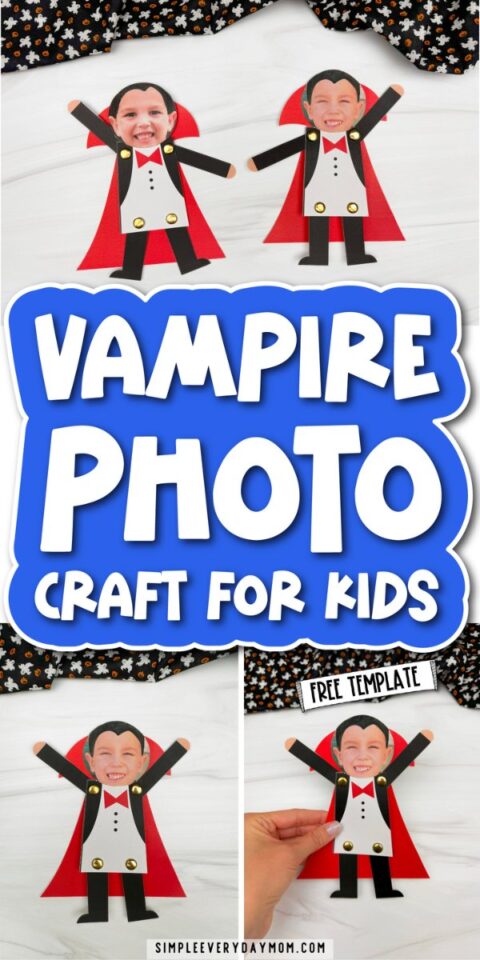 Vampire Photo Craft For Kids (Free Printable Template)