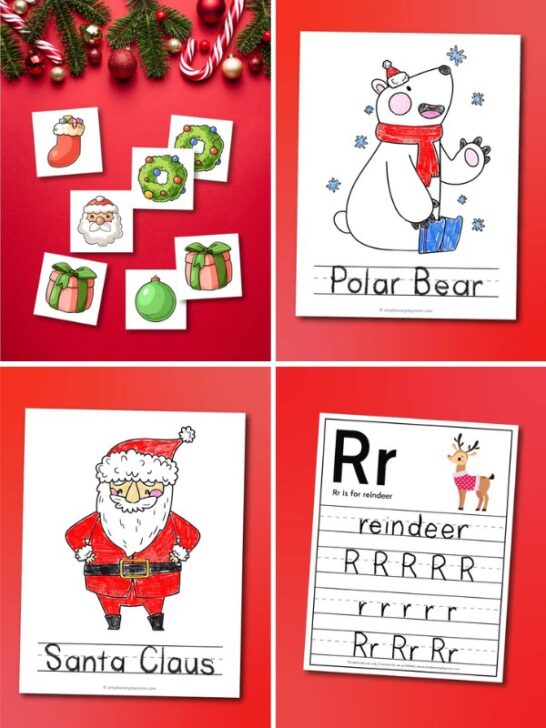 Santa Chimney Craft For Kids (Free Printable Template)