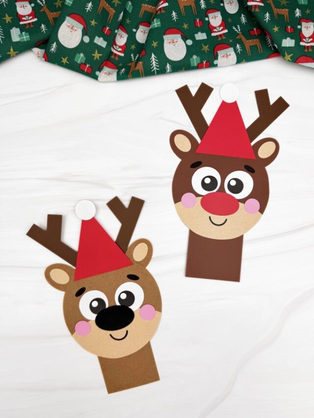 Reindeer Shape Craft For Kids (Free Printable Template) Story - Simple ...