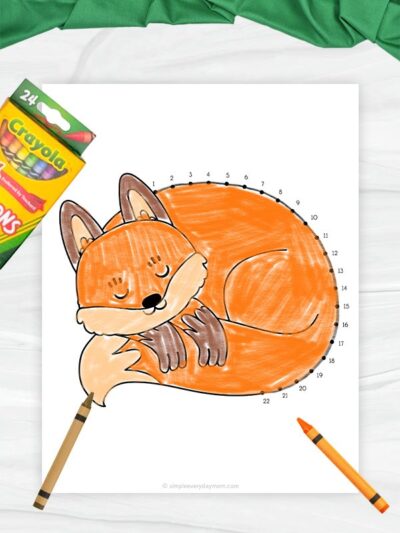 Free Printable Fox Dot To Dots For Kids