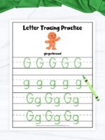 Free Printable Gingerbread Man Tracing Worksheets