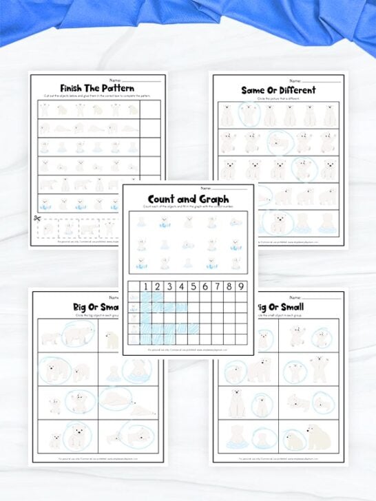 Free Printable Polar Bear Math Worksheets
