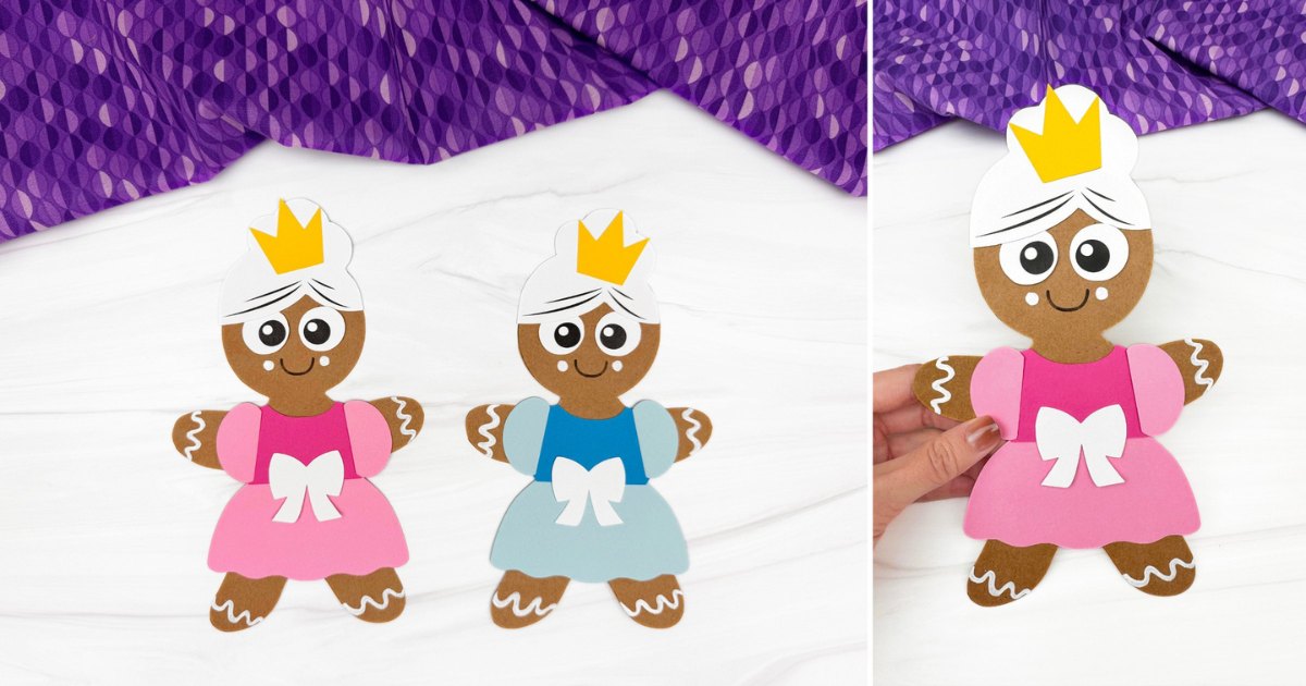 Gingerbread Disguise Ballerina Craft (Free Printable Template)