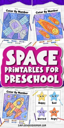 Preschool Space Theme Printables To Blast Off Into Learning!