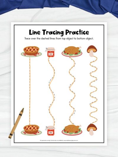Free Printable Thanksgiving Tracing Worksheets