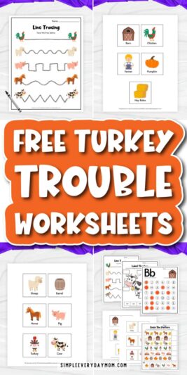Free Printable Turkey Trouble Worksheets For Kids