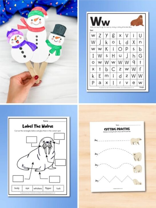 Free Printable Snowman Math Worksheets