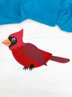 Cardinal Paper Plate Craft For Kids (Free Template)