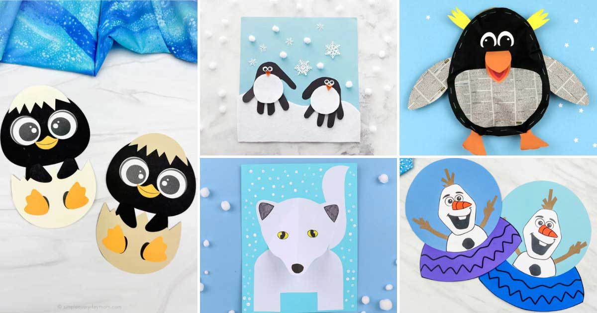 25 Cute & Simple Paper Winter Crafts For Kids