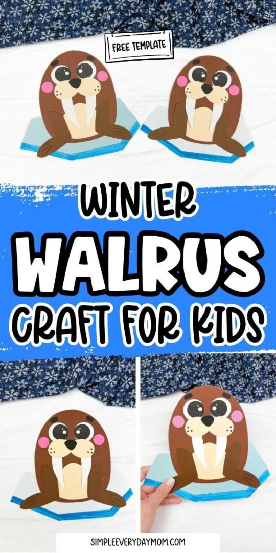 Walrus Paper Craft For Kids (Free Printable Template)