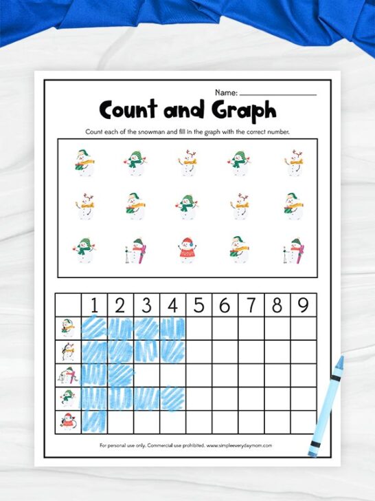 Free Printable Snowman Math Worksheets