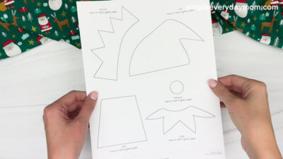 Girl Elf Handprint Craft (Free Template)