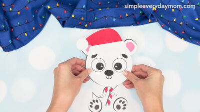 Polar Bear Christmas Craft (Free Printable Template)