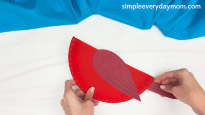Cardinal Paper Plate Craft For Kids (Free Template)