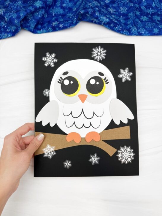 Adorable Arctic Owl Craft For Kids (Free Printable Template)