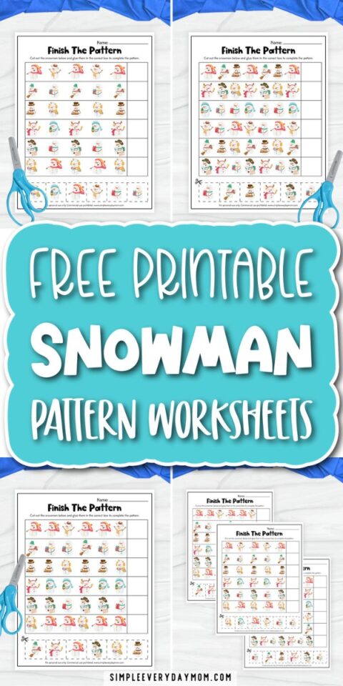 Free Printable Snowman Pattern Worksheets