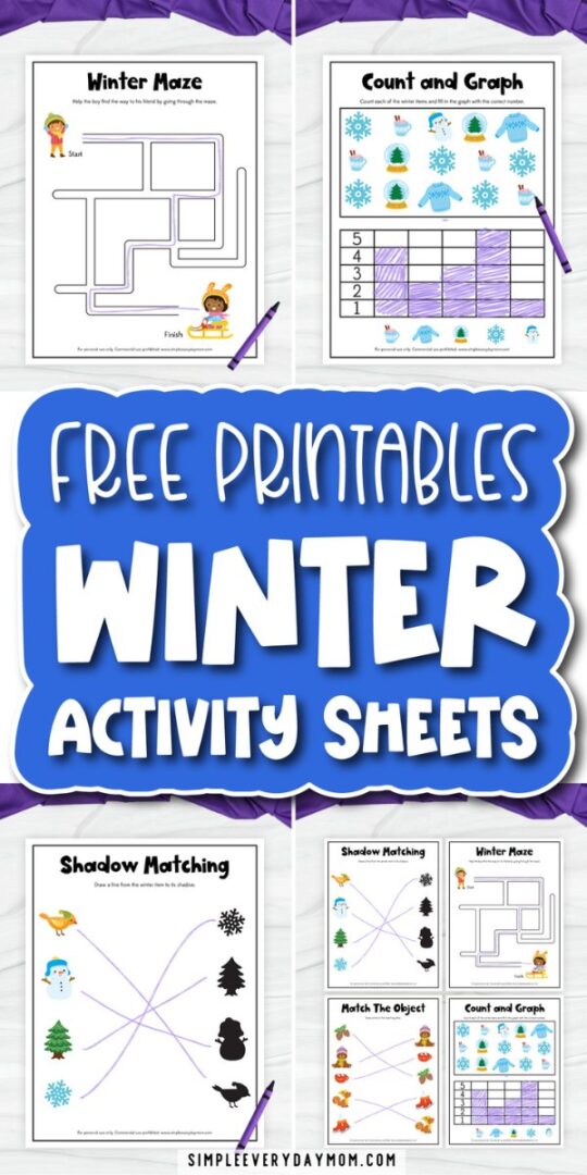 Free Printable Winter Activity Sheets For Kids
