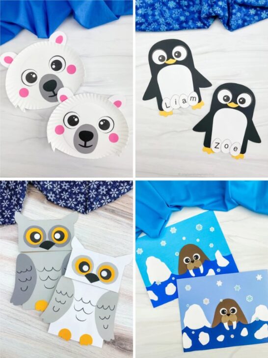 Polar Bear & Fish Craft For Kids (Free Template To Download)