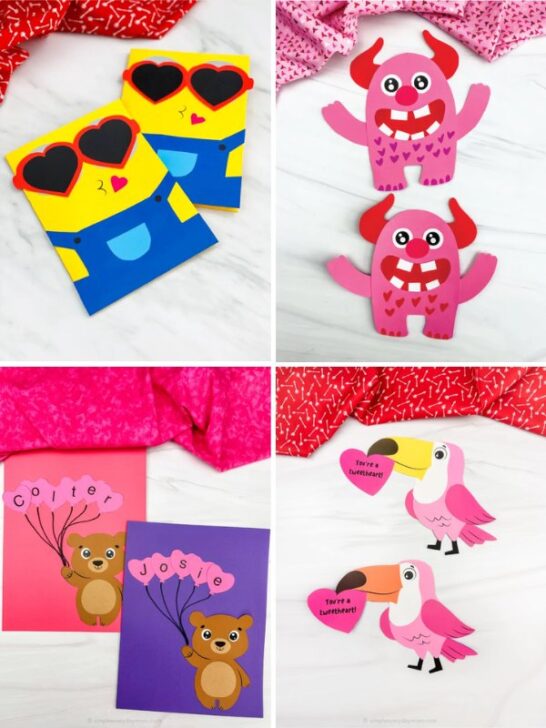 Giraffe Valentine Craft For Kids (Free Template)