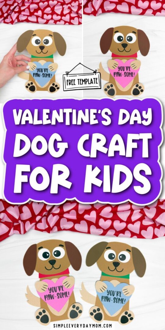Quick & Easy Dog Valentine Craft (Free Template)