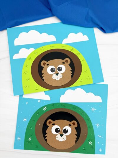 Groundhog Burrow Craft For Kids (Free Template)