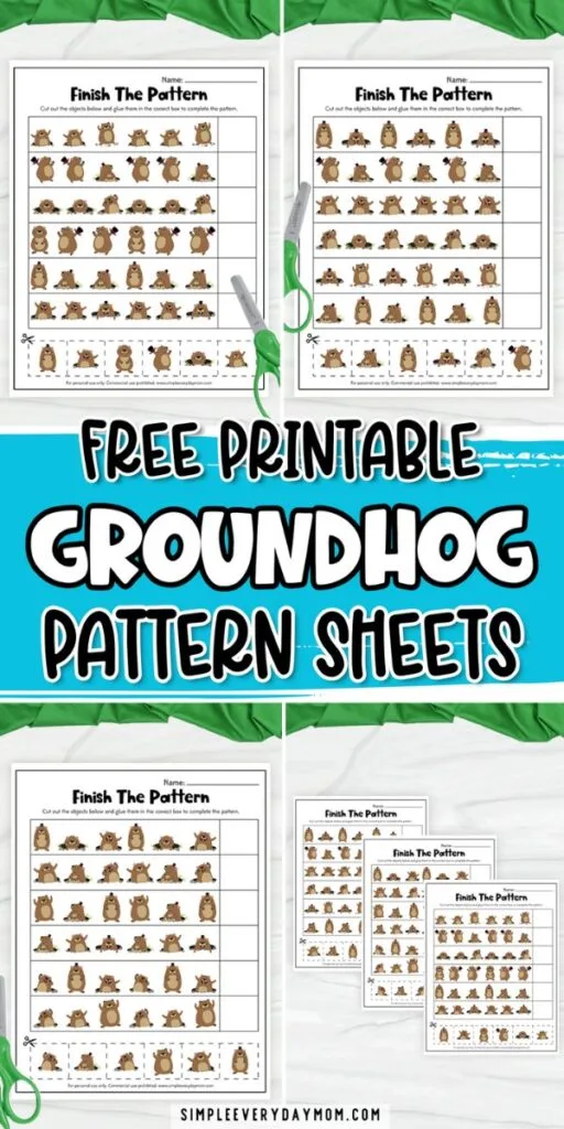 Free Printable Groundhog Pattern Worksheets
