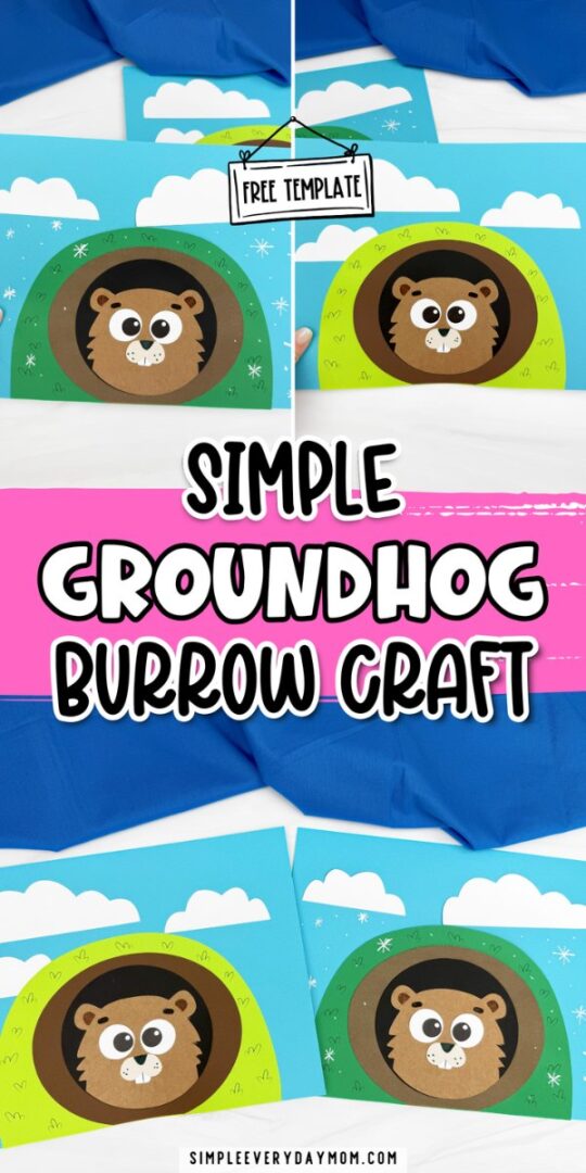 Groundhog Burrow Craft For Kids (Free Template)