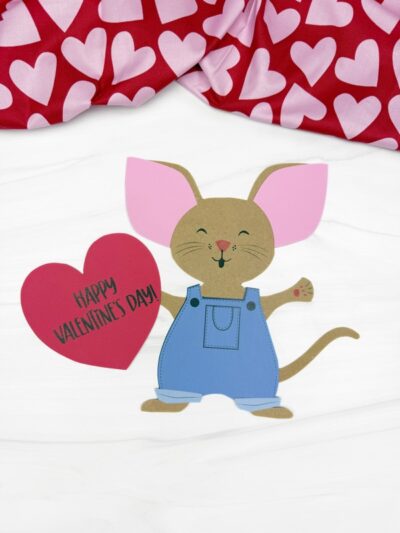 Happy Valentine’s Day Mouse Craft (Free Template)