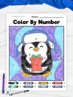 Free Printable Penguin Color By Numbers