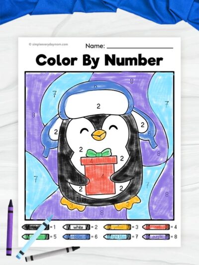 Free Printable Penguin Color By Numbers