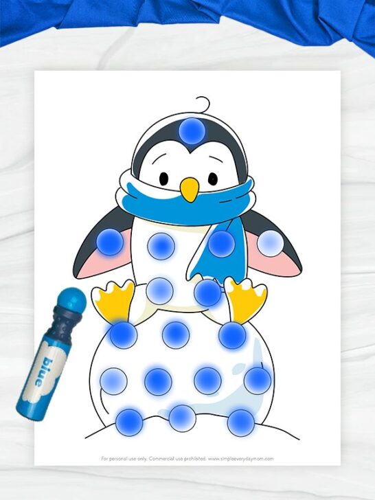 Free Printable Penguin Do A Dots For Kids