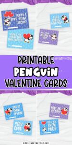 Printable Penguin Valentine Cards For Kids