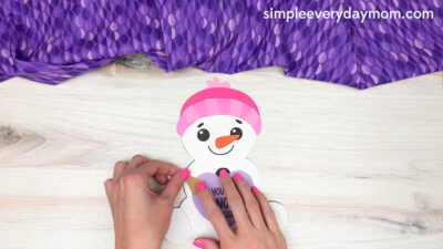 Snowman Valentine Craft For Kids (Free PDF Template)