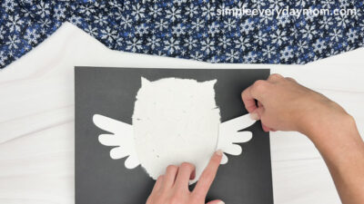 Torn Paper Snowy Owl Craft (Free Template)
