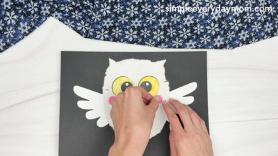 Torn Paper Snowy Owl Craft (Free Template)