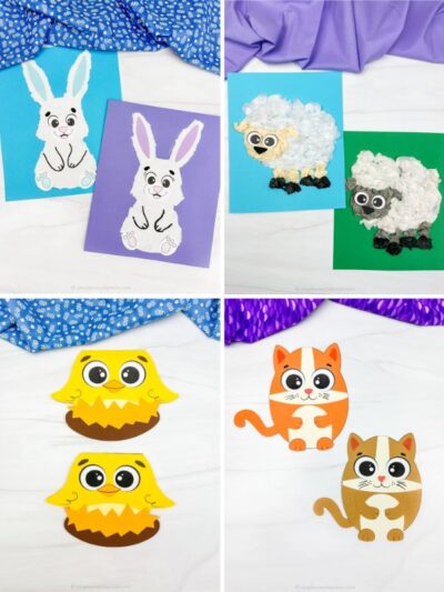 Easter Bunny Paper Craft (Free Printable Template)