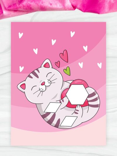 Printable Valentine Pattern Block Mats For Kids