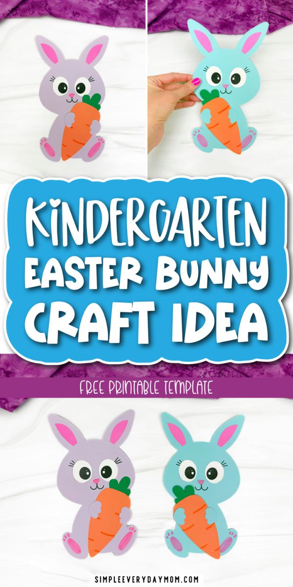 Easter Bunny Paper Craft (Free Printable Template)