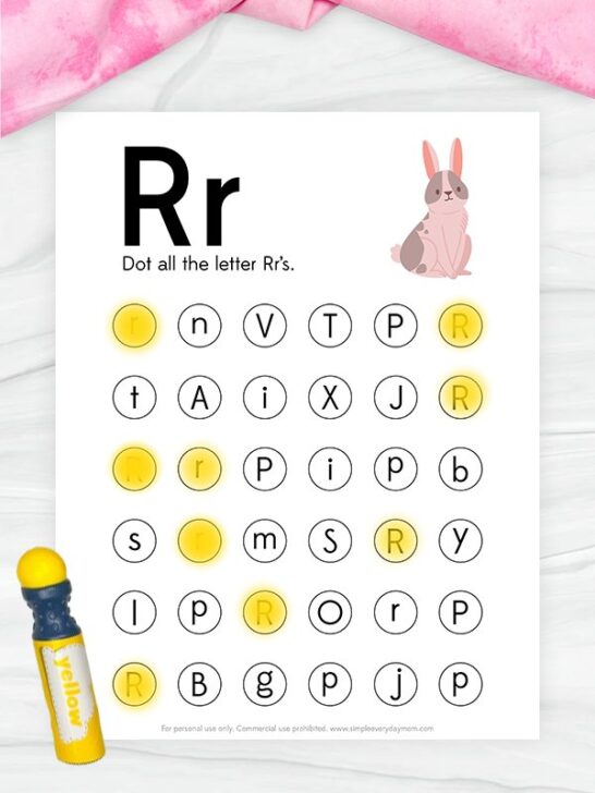 Free Spring Do A Dot Printables for Kids