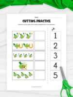 Free Printable Shamrock Cutting Activity Pages