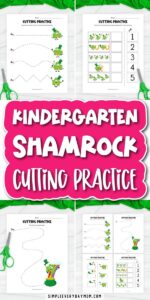 Free Printable Shamrock Cutting Activity Pages