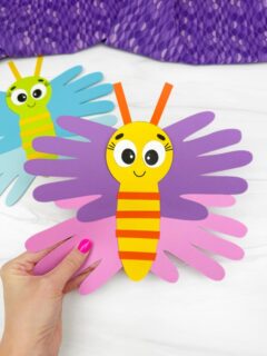 Handprint Butterfly Craft For Kids (With Free Template)